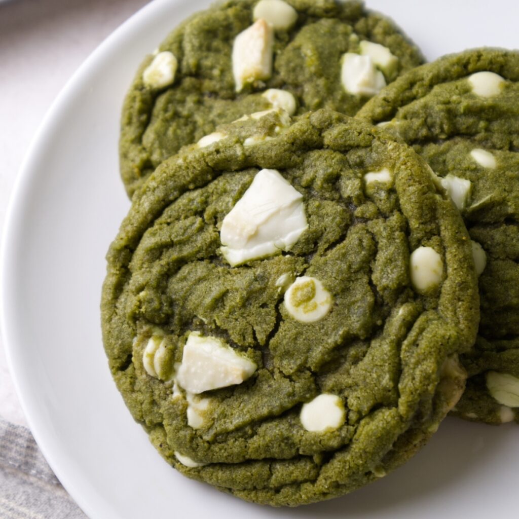 White Chocolate Matcha Cookies » Of Jen Sweets